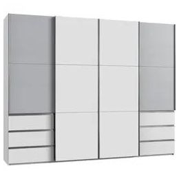 Schwebetürenschrank wimex "Level by fresh to go" Schränke Gr. B/H/T: 300cm x 236cm x 65cm, 4 St., weiß (light grey/weiß) mit Synchronöffnung