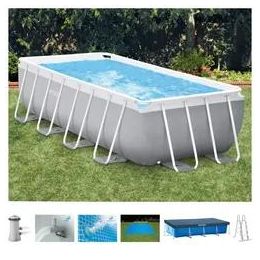 Framepool Intex "Prism FrameTM Rectangular" Schwimmbecken Gr. B/H/L: Breite 244cm x Höhe 107cm x Länge 488cm, 10900 l, grau BxLxH: 244x488x107 cm