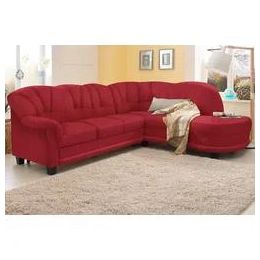 Ecksofa Home Affaire "Camelita L-Form" Sofas Gr. B/H/T: 231cm x 86cm x 81cm, Microfaser PRIMABELLE, Ottomane rechts, ohne Bettfunktion, rot (bordeaux) wahlweise mit Bettfunktion