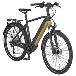 E-Bike Prophete "Entdecker InsideTwo" E-Bikes Gr. 55cm, 28 Zoll (71,12cm), schwarz (schwarz/silberfarben) Pedelec, Elektrofahrrad für Damen u. Herren