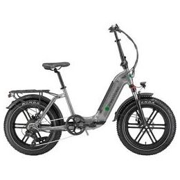 E-Bike GreenStreet "Tiefeinsteiger Klapprad GS5" Gr. 42, grau, E-Bikes, 40cm, 20 Zoll (50,80cm), Pedelec, Elektrofahrrad für Damen u. Herren