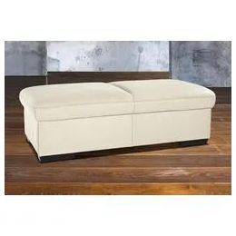 Hocker exxpo - SOFA FASHION "Salerno" Gr. B/H/T: 140cm x 46cm x 67cm, Naturleder MADRAS-Kunstleder, beige (keramik) Polsterhocker Hocker