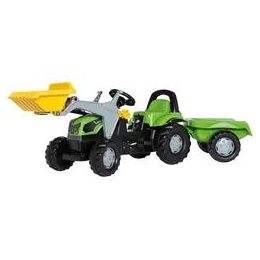 Tretfahrzeug Rolly Toys "Deutz 5115 G" Tretfahrzeuge grün Kinder Traktor mit Trailer und Lader