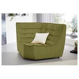 Ecksofa Calia italia "Banjo,, Eckelement, tolles Design und hoher Sitzkomfort frei stellbar" Sofas Gr. B/H/T: 115cm x 88cm x 115cm, Luxus-Microfaser, grün (verde) oder als Modulsofa mit den passenden Erweiterungselementen nutzbar