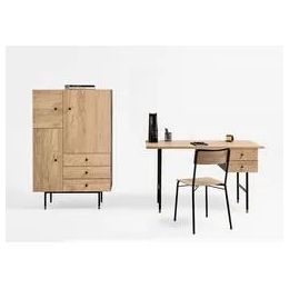 Highboard WOODMAN "Daniel" Sideboards Gr. B/H/T: 90cm x 140cm x 42cm, schwarz (eichefarben/schwarz) Stauraumschrank mit Soft Close Funktion, Breite 90 cm