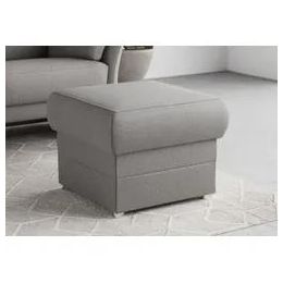 Hocker DOMO collection "Pina", grau (dunkelgrau), B:59cm H:46cm T:59cm, 95% Polyester, 5% Polyamid, Hocker, Fußhocker, Passender Hocker zur Serie