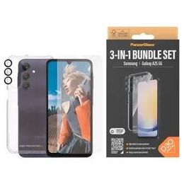 PANZERGLASS Displayschutzglas "3-in-1 Bundle Set Screen Protector + Kameraschutz Case" Displayfolien Screen Protector, Camera Lens Protector, D3O Protected HardCase farblos (transparent)