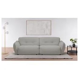 4-Sitzer BETYPE "Be Fluffy" Sofas Gr. B/H/T: 283cm x 87cm x 120cm, Chenille, silberfarben (silber grau) Softes Sitzgefühl, moderne Kedernaht, hochwertiger Bezug