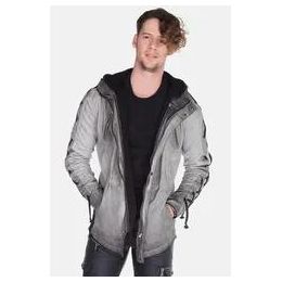 Cipo & Baxx Outdoorjacke CIPO & BAXX "Jacke" Gr. M, grau (anthrazit) Herren Jacken mit Rückendetail, CJ-183