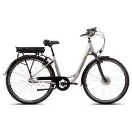 E-Bike SAXONETTE "Advanced Plus" E-Bikes Gr. 45cm, 28 Zoll (71,12cm), silberfarben (silberfarben matt) Pedelec, Elektrofahrrad für Damen u. Herren