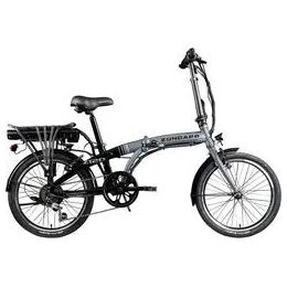 Zündapp E-Bike ZÜNDAPP "Z120" E-Bikes Gr. 28cm, 20 Zoll (50,80cm), grau (grau, schwarz) Pedelec, Elektrofahrrad für Damen u. Herren