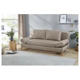 Jockenhöfer Schlafsofa JOCKENHÖFER GRUPPE "Yann" Sofas Gr. B/T: 198cm x 92cm, Feinstruktur, beige 2-Sitzer-Sofa Schlafsofa inklusive Bettfunktion, StauraumBettkasten, verstellbare Armlehnen