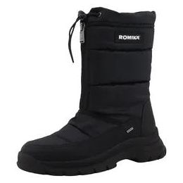 Winterstiefel Romika Gr. 36, schwarz Damen Schuhe Keilabsatz, Schlupfstiefel mit wasserabweisender ROMITEX-Membran