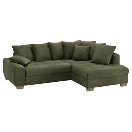 Ecksofa Inosign "Nikita II, L-Form" Sofas Gr. B/H/T: 240cm x 86cm x 190cm, Material Bezug, Ottomane links/rechts, Ausführung / Funktion, grün Wahlweise mit Kaltschaum, EasyBett, Bettkasten