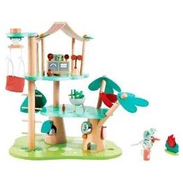 Spielwelt HAPE "Green Planet Explorers, Kiki’s Baumhaus-Hauptquartier", bunt, Spielfigurenwelten, KinderB:35cm H:39cm T:28cm, Holz, B:35cm H:39cm T:28cm