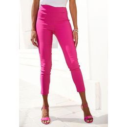 Lascana Stretch-Hose pink Gr. 34 für Damen. Figurbetont