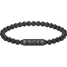 Armband BOSS "SPHERE, 1580658M, 1580659M, 1580666M" Armbänder Gr. M, Edelstahl, schwarz Herren