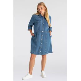 LEVI'S® PLUS Jeanskleid LEVI'S PLUS Gr. XXXL (50), N-Gr, blau (ringing bells 2) Damen Kleider aus klassischem Baumwolldenim