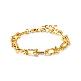 Tchibo Armband Iconic mit Kristallbesatz - Gold