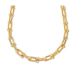 Tchibo Kette Iconic mit Kristallbesatz - Gold