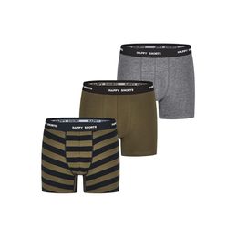 Happy Shorts Retro Boxer ' Jersey ' Herren Gr&ouml;&szlig;e XXL cappuccino / graumeliert