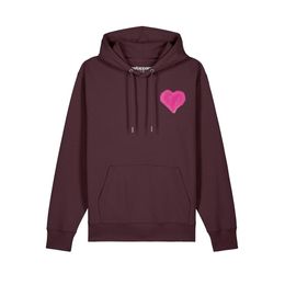 Watapparel Sweatshirt 'Pink Heart' male Red size XXXL