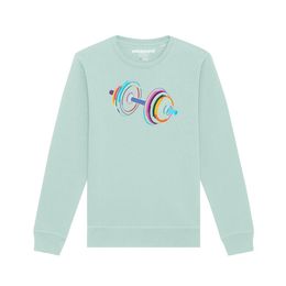 Watapparel Sweatshirt ' 80s Hantel ' Herren Gr&ouml;&szlig;e L azur / mischfarben