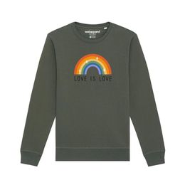 Watapparel Sweatshirt ' Love is Love ' male Green size XS