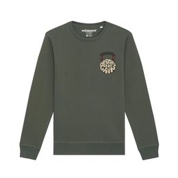 Watapparel Sweatshirt 'No Pain, no Gain' Herren Gr&ouml;&szlig;e XXL elfenbein / khaki / rot