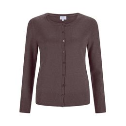 CASH-MERE.CH Kaschmir Strickjacke Damen Gr&ouml;&szlig;e S taupe
