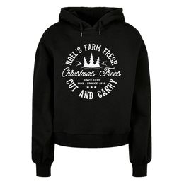 F4NT4STIC Sweatshirt 'Christmas Trees Farm Retro Sign' female Black size XXL
