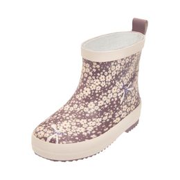 Playshoes Gummistiefel M&auml;dchen Gr&ouml;&szlig;e 22 beige / braun / mauve / violettblau