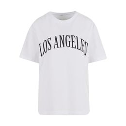 Miss Tee T-Shirt 'Los Angeles City' Damen Gr&ouml;&szlig;e 5XL schwarz / wei&szlig;