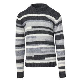 KOROSHI Pullover Herren Gr&ouml;&szlig;e M grau / schwarz / wei&szlig;