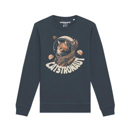 Watapparel Sweatshirt 'Catstronaut' male Grey size XL