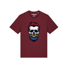 Watapparel Shirt 'Hipster Skull' Herren Gr&ouml;&szlig;e M bordeaux