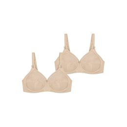 Triumph B&uuml;gelloser BH ' Doreen + Cotton ' Damen Gr&ouml;&szlig;e 95 beige