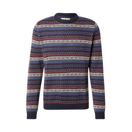 Jack & Jones Premium Pullover Herren Größe L blau / nachtblau / karminrot / weiß