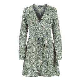 Missguided Kleid Damen Größe 42 khaki / weiß Winterkleid