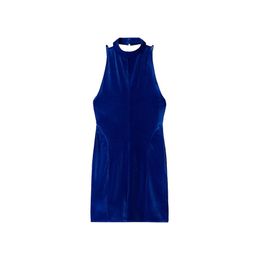 Bershka Kleid Damen Größe 42 blau Winterkleid