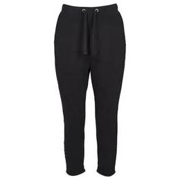 Urban Classics Damen Sweatpants Open Edge Terry Turn Up Schwarz 3XL