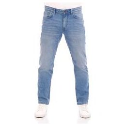 Tom Tailor Jeans Herren Stretch lang Straight Fit Marvin Straight Fit Light Blau Normaler Bund Reißverschluss L 36