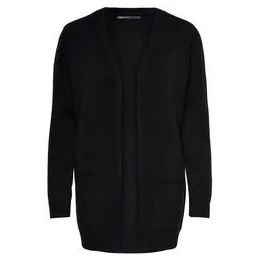 Only Damen Strickjacke ONLLESLY L/S OPEN CARDIGAN Schwarz M