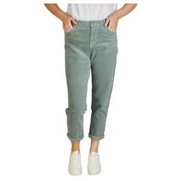 DENIMFY Cordhose Damen Mom Fit High Waist Gerades Bein Stretch DFLisa Hoher Bund Reißverschluss L