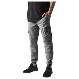 Urban Classics Herren Sweatpants WASHED CARGO TWILL Grau Normaler Bund Tunnelzug W 38