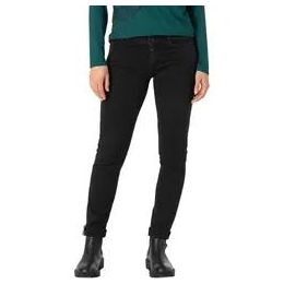 Mendler TIMEZONE Damen Jeans SLIM ENAYTZ Slim Fit Very Schwarz 9865 Normaler Bund Reißverschluss W 25 L 32