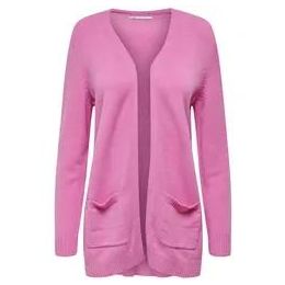 Only Damen Strickjacke ONLLESLY L/S OPEN CARDIGAN Super Rosa 15174274 XS