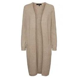 Véro Moda Vero Moda Damen Strickjacke VMDOFFY LS LONG OPEN CARDIGAN Sepia Tint Grau XS