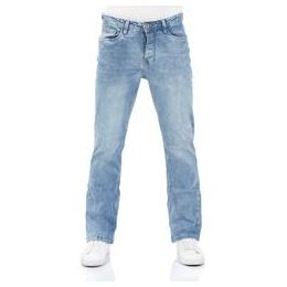 Riverso Jeans Herren Stretch Bootcut RIVFalko Bootcut Blau Normaler Bund Knopfleiste L 34