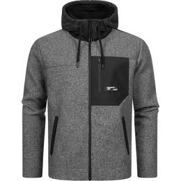 Ragwear Fleecejacke 'Brodney' Herren Gr&ouml;&szlig;e XL dunkelgrau / schwarz